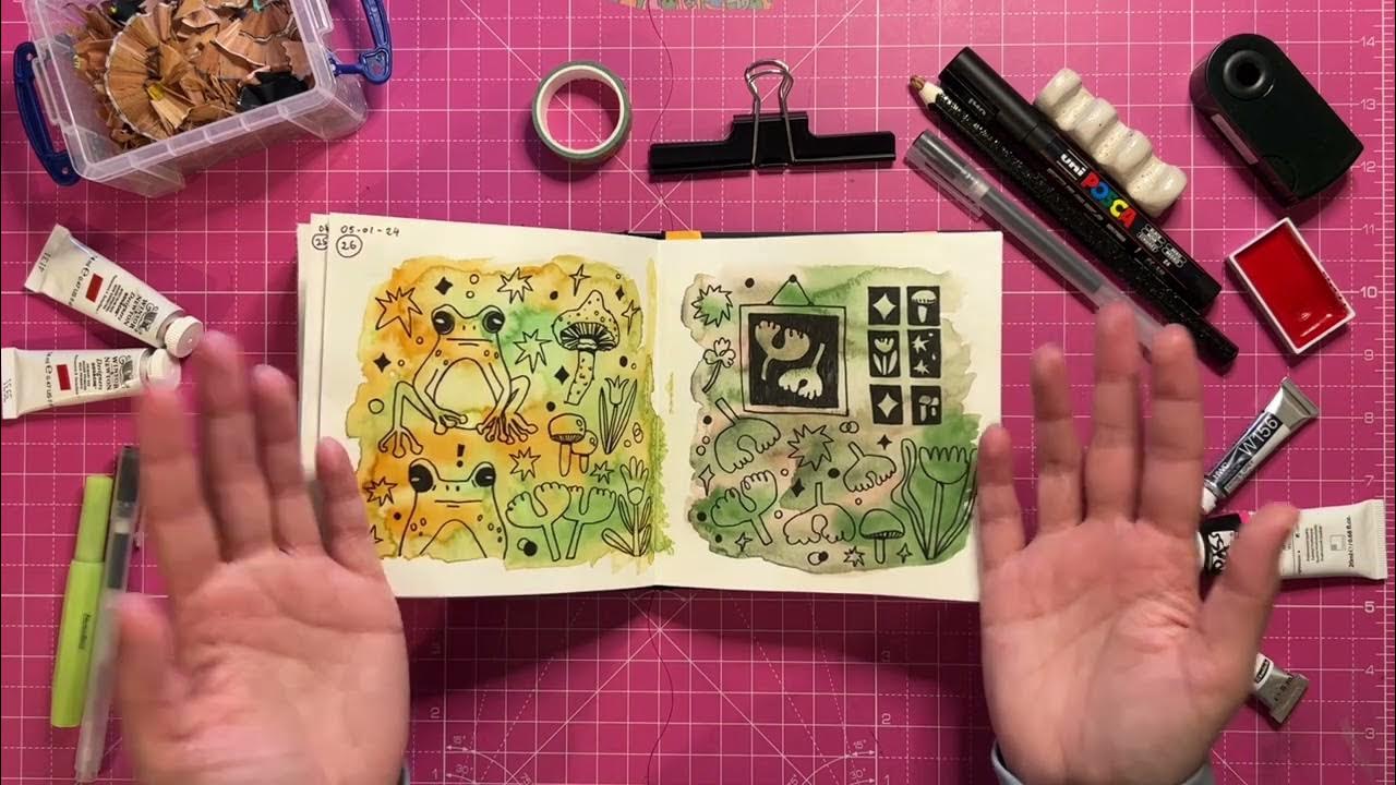 Chunky Sketchbook Tour Part 2 - Lots of Progress and Enjoying My Art Process - YouTube