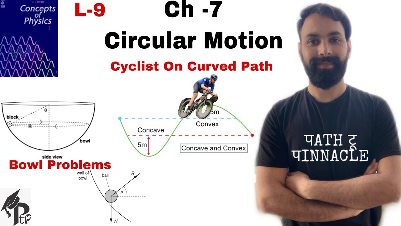 L-9 | Ch-7 | Circular Motion | HCV | Cyclist 🚴‍♀️ On Curved Path | Problems Related To Bowl ...