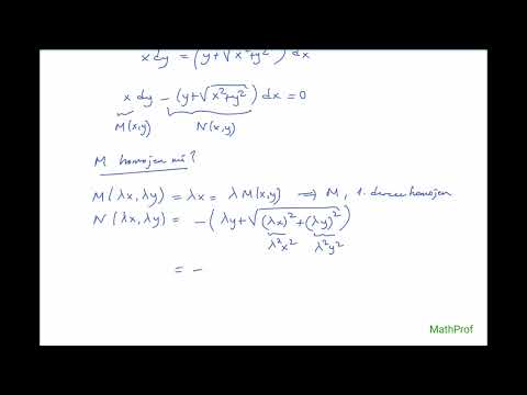 Diferansiyel Denklemler, Homojen Dif. Denk. (Homogeneous Diff. Eqns ...