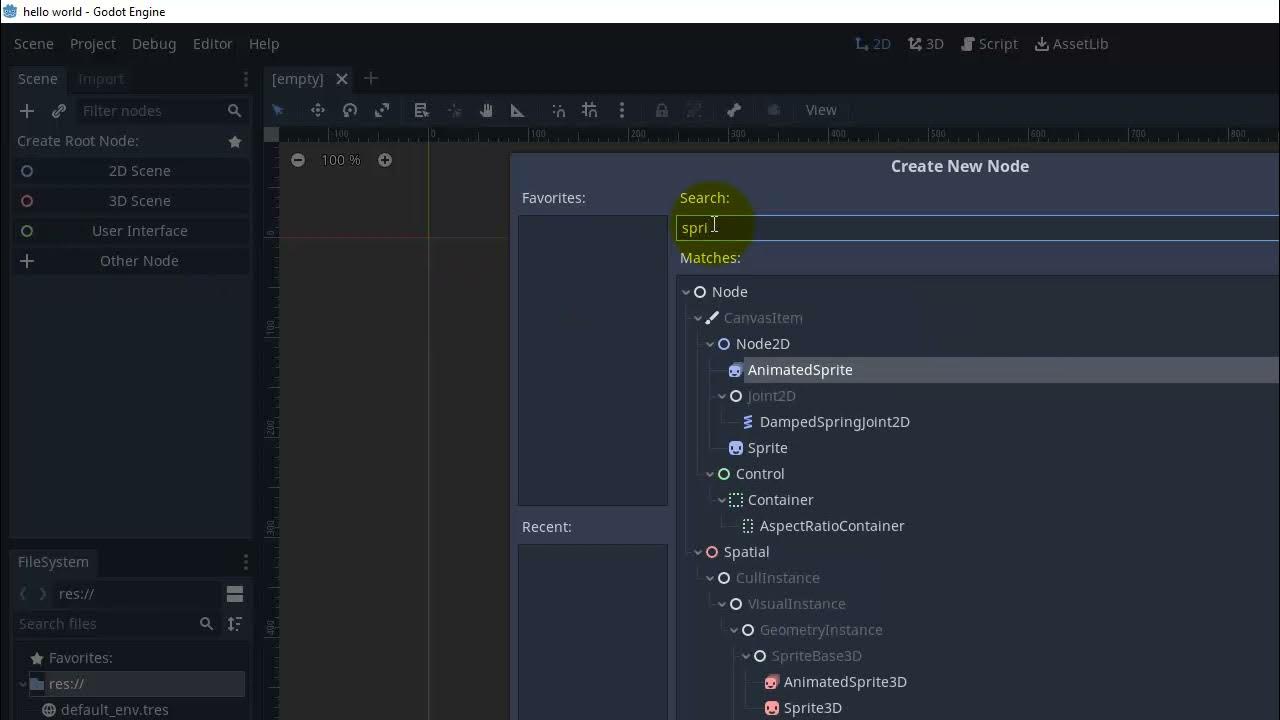 Print Hello World in GoDot - YouTube