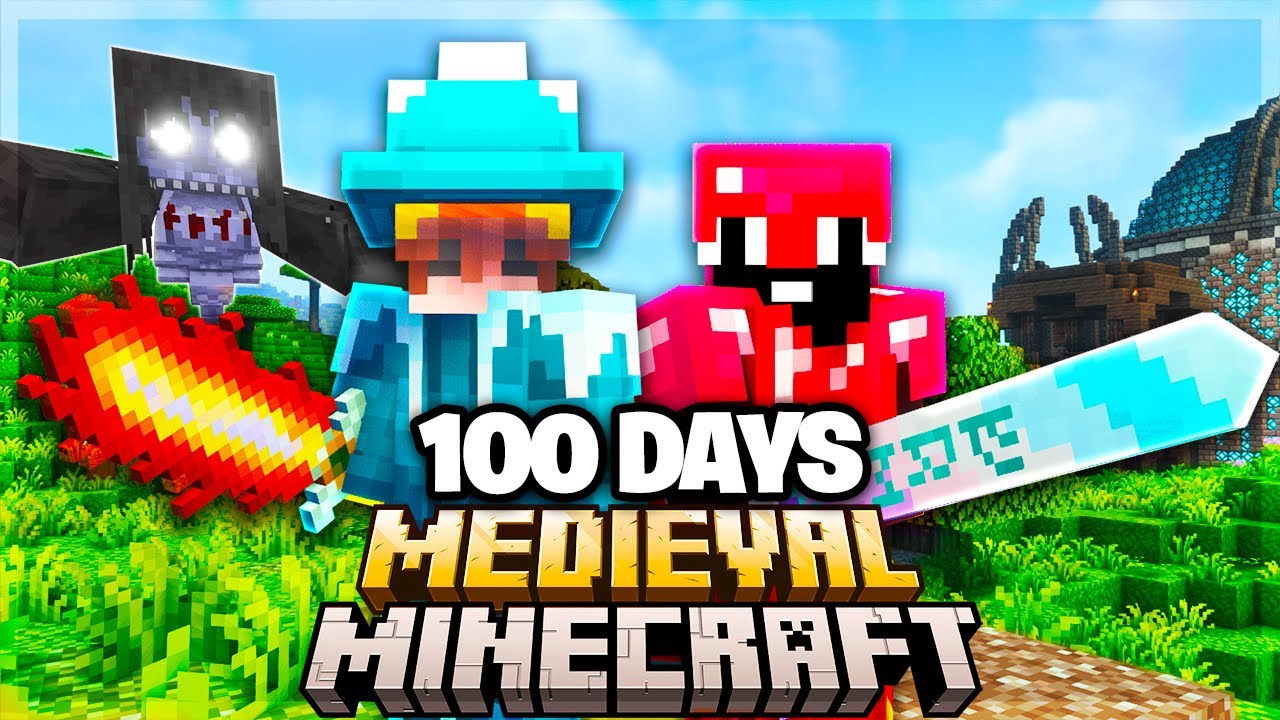 We Survived 100 Days In Medieval Minecraft.. - YouTube