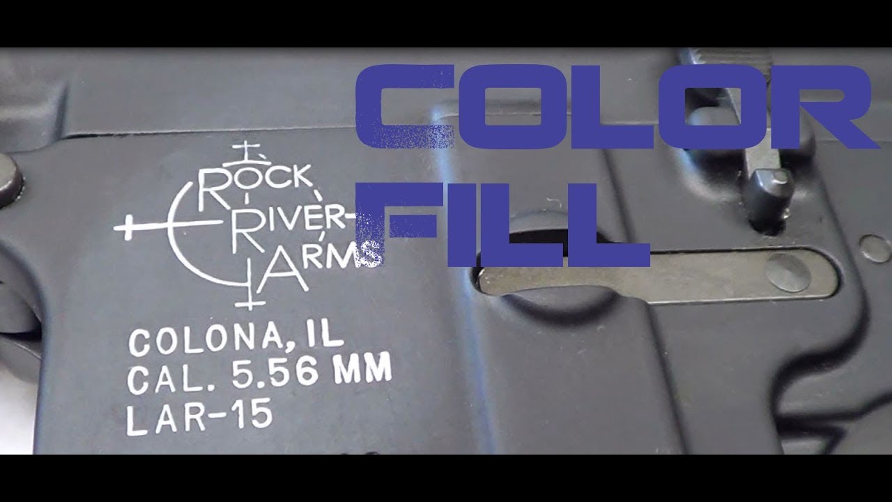How to color Fill Engravings on the AR15 - YouTube