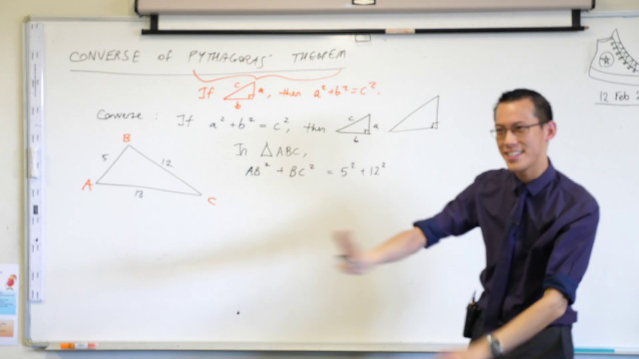 Converse of Pythagoras' Theorem (1 of 2: What is a converse?) - YouTube