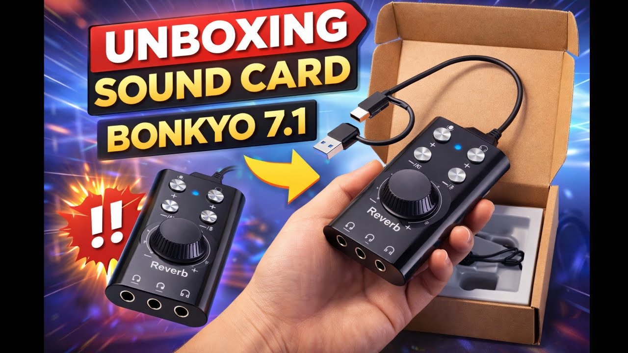 UNBOXING SOUNDCARD 7.1 BONKYO - YouTube