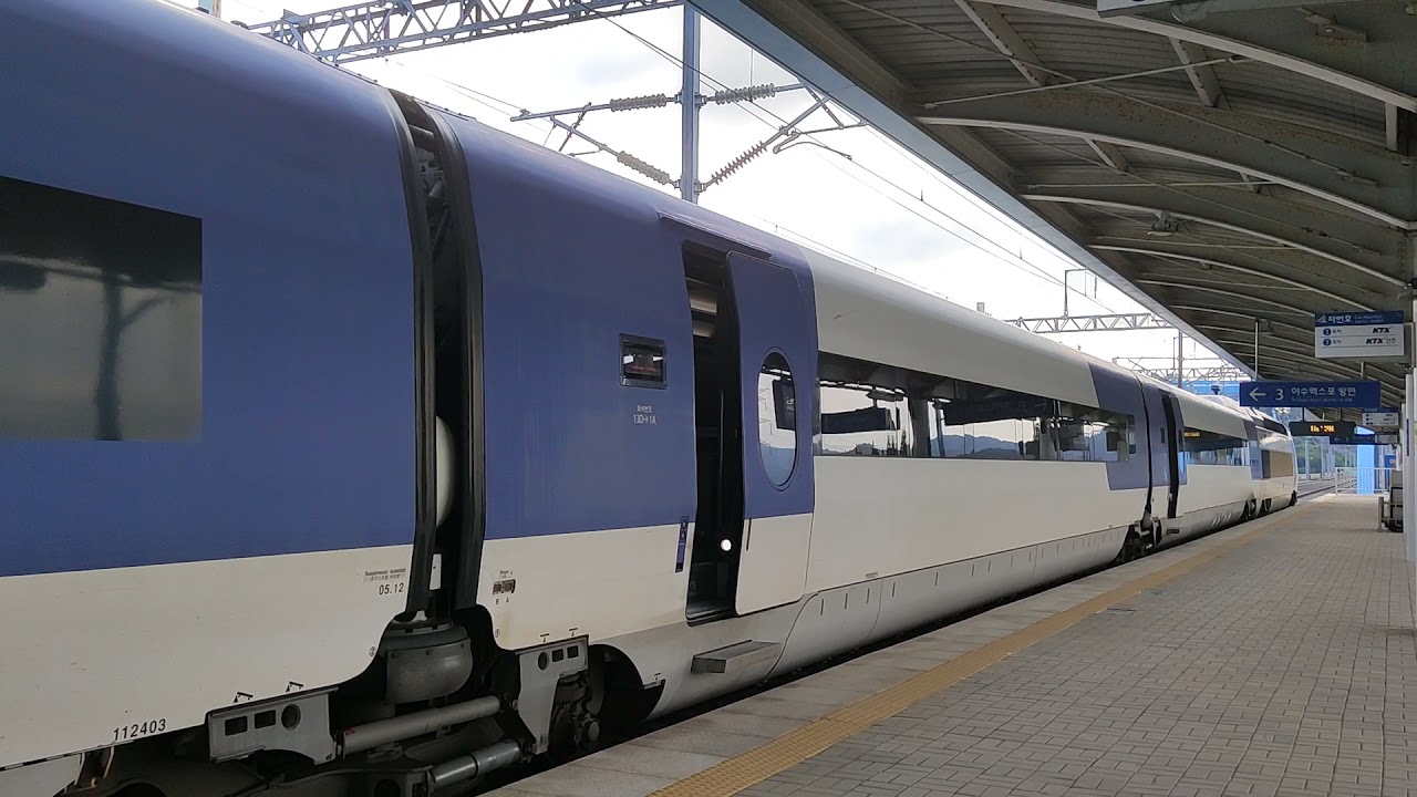 ktx산천 여수엑스포행 124호기 여천역 발차 - YouTube