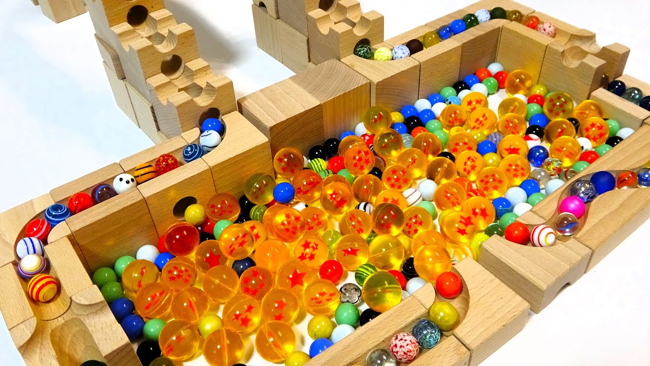 Marble run race ☆ Wooden Cuboro and HABA marble run.Compilation video ...