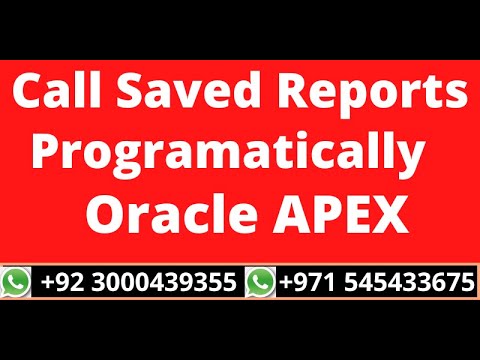 26.Call Saved Interactive Reports Programmatically - YouTube