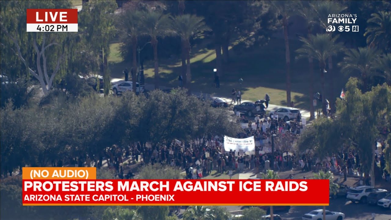 LIVE: Protesters against ICE march to Arizona state capitol - YouTube