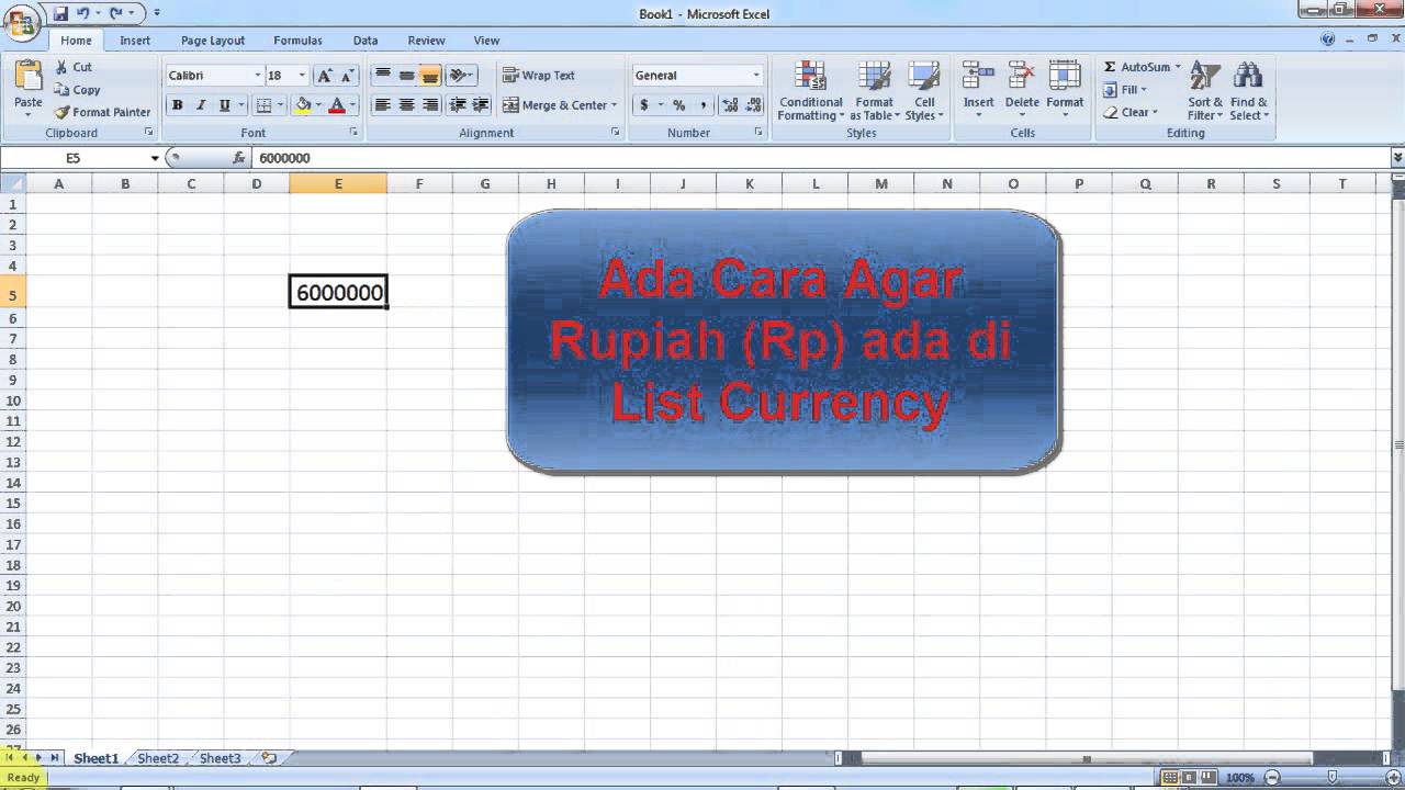 Memunculkan Format Currency Rupiah di List Currency Default Microsoft ...