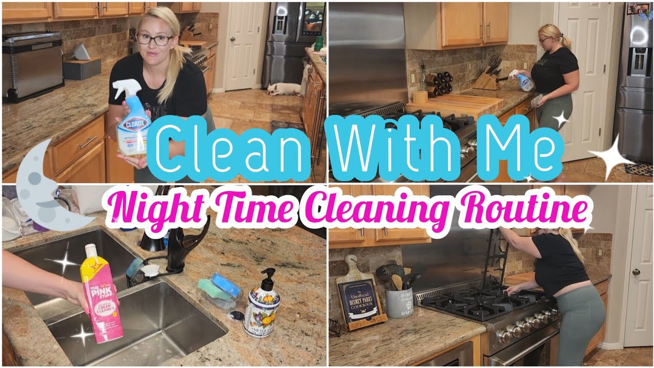 NIGHT TIME KITCHEN CLEANING ROUTINE | SAHM CLEANING MOTIVATION ...