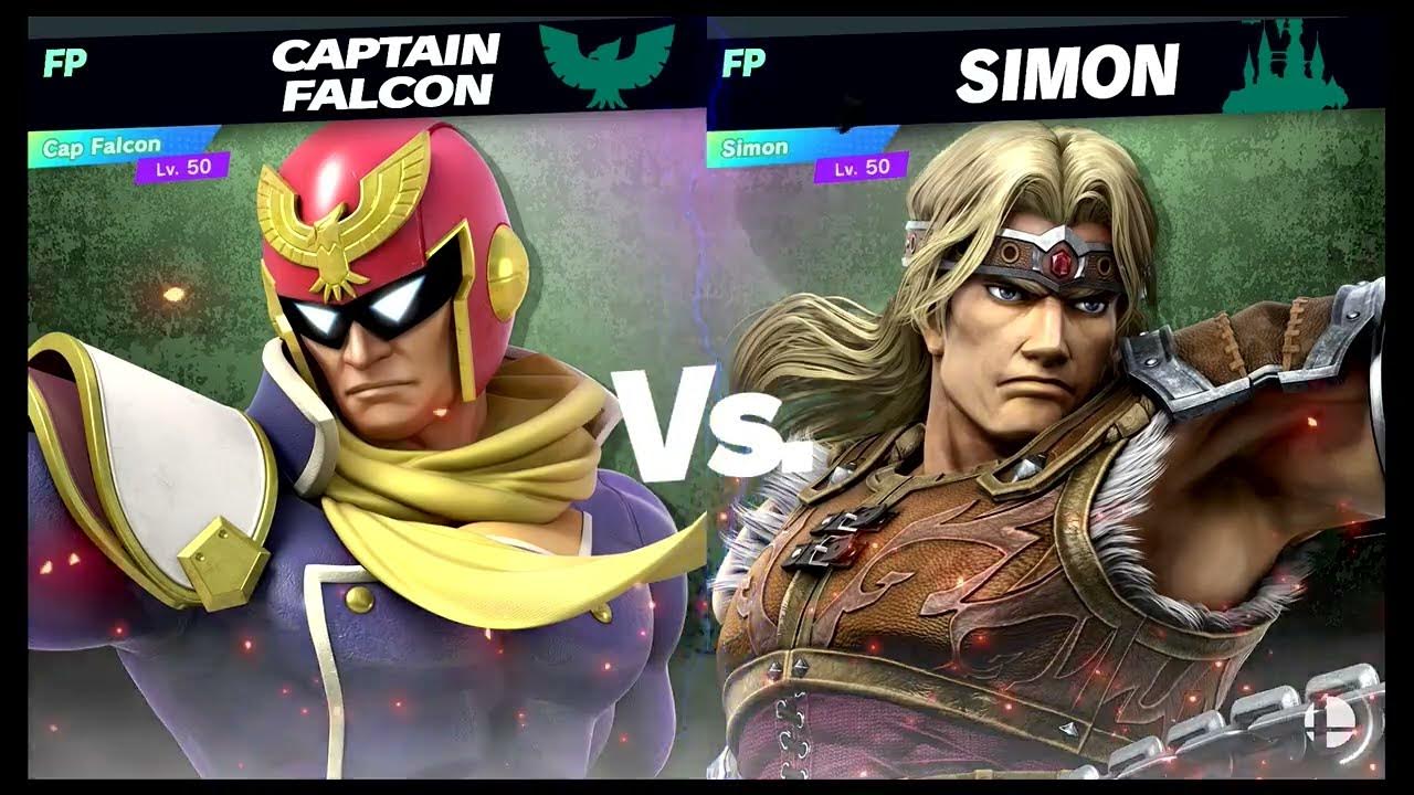 Super Smash Bros Ultimate Amiibo Fights – 3pm Poll Captain Falcon vs Simon - YouTube