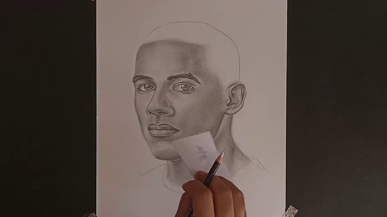 How To Draw African Male Face, Part - 4 - YouTube