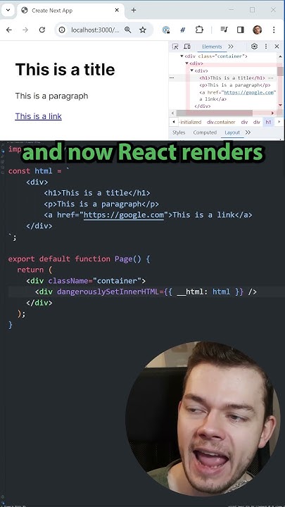 Render Html In React With Dangerouslysetinnerhtml 💡 Reactjs