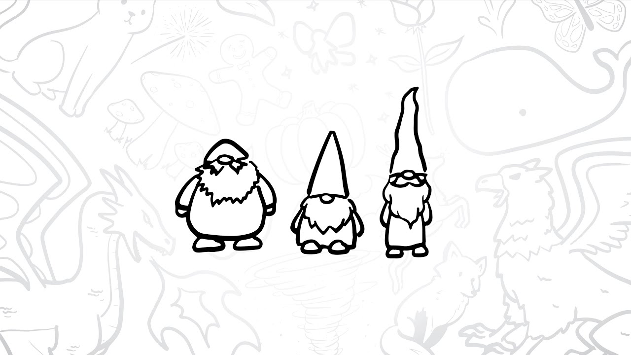 🧙 How to Draw Some Simple Gnomes | Step-by-Step Lesson 🍄 - YouTube