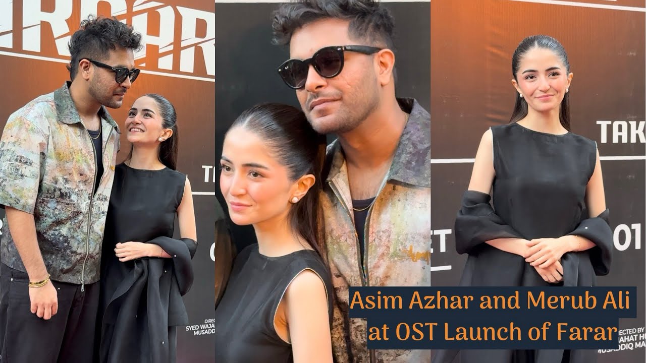 Asim Azhar and his fiancé Actress Merub Ali at the OST launch of Drama ...