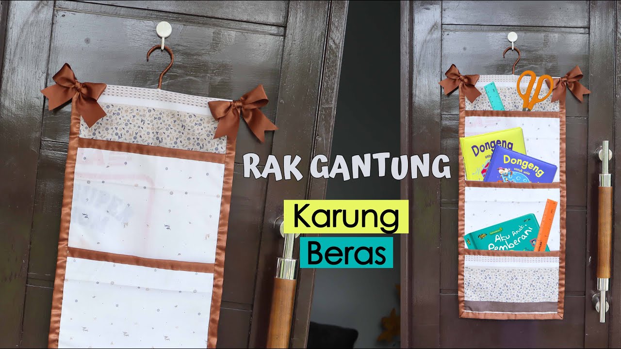 Rak gantung dari KARUNG BERAS ! | Best out of waste rice bag | DIY ...