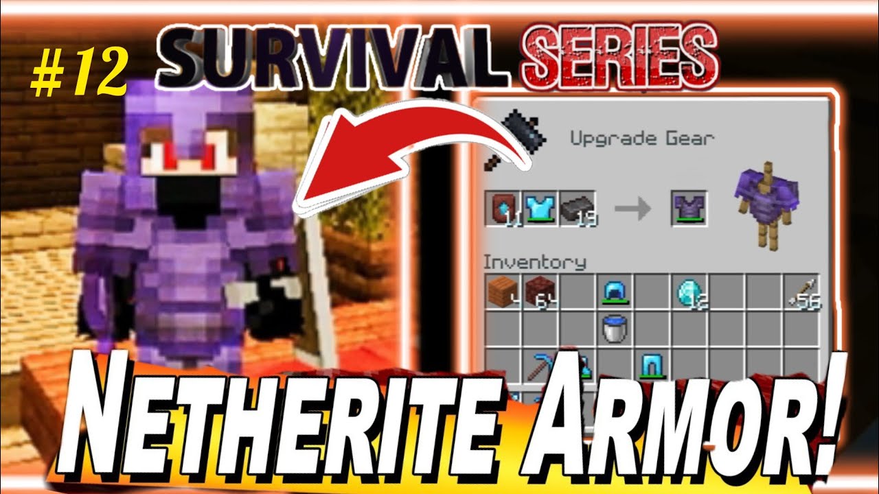 Finally i made fully Netherite Armor in Minecraft survival series ep ...
