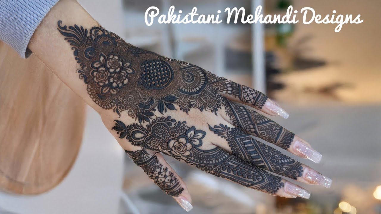 back hand Pakistani mehandi design || nish mehandi tutorial || how to ...