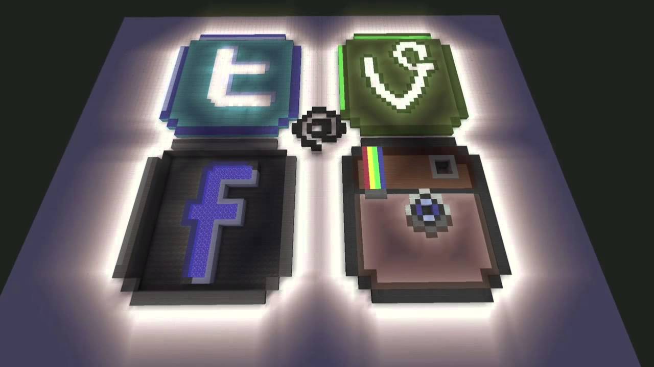 MINECRAFT: 8-Bit SOCIAL MEDIA ICONS II - YouTube
