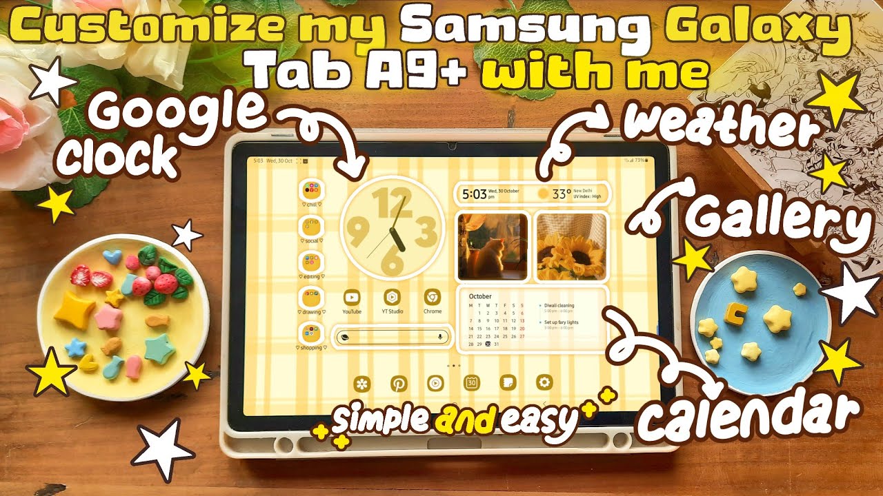 How I Customize my Samsung Galaxy Tab A9 Plus | Simple and Easy way 😊 ...