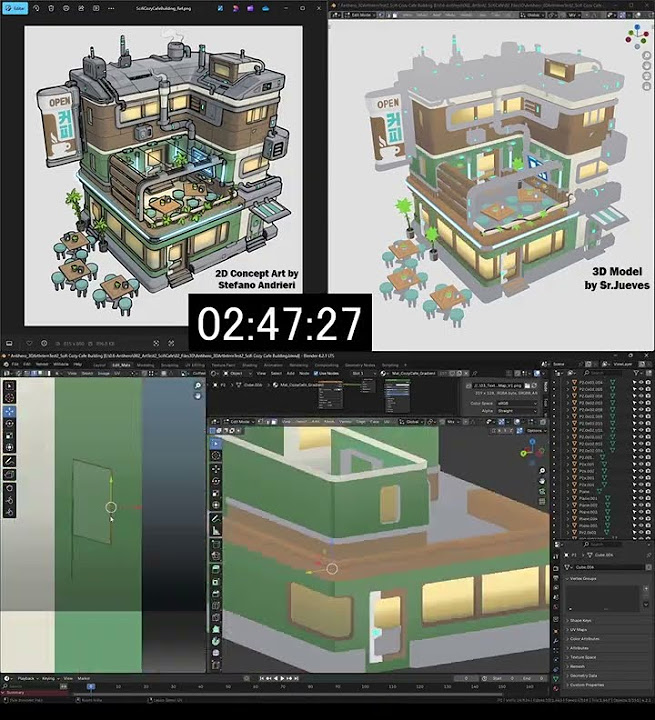 Coffee Building Blender Texturing Timelapse - YouTube