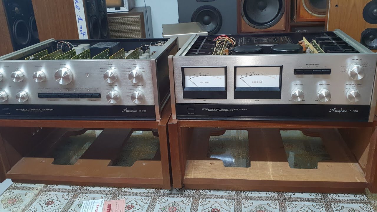 POW Accuphase P300 và PRE Acuphase C200 hàng zin cực đẹp - YouTube