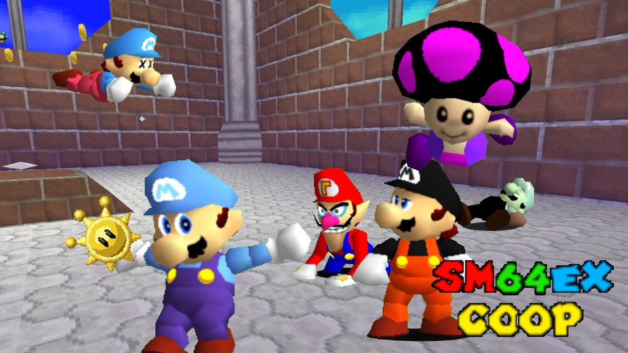 mario 64 avec des golmon... (super mario 64 ex coop 3) - YouTube