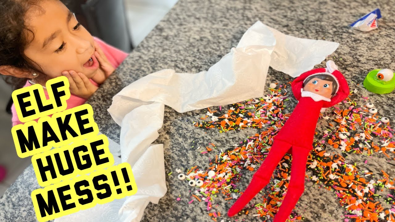 Elf on the Shelf Make A Huge Mess in Our Kitchen! Day 7 - YouTube