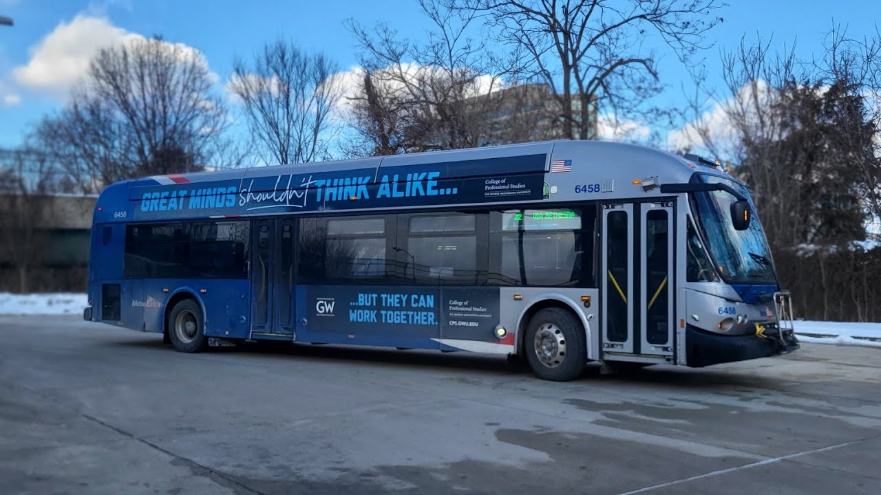 WMATA Metrobus 2009 New Flyer DE40LFA #6458 Route J2 - YouTube