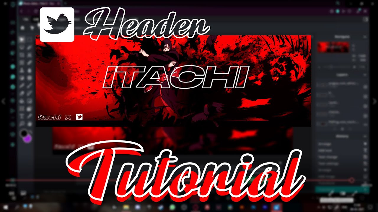 FREE Itachi Twitter Header ( Tutorial ) - YouTube