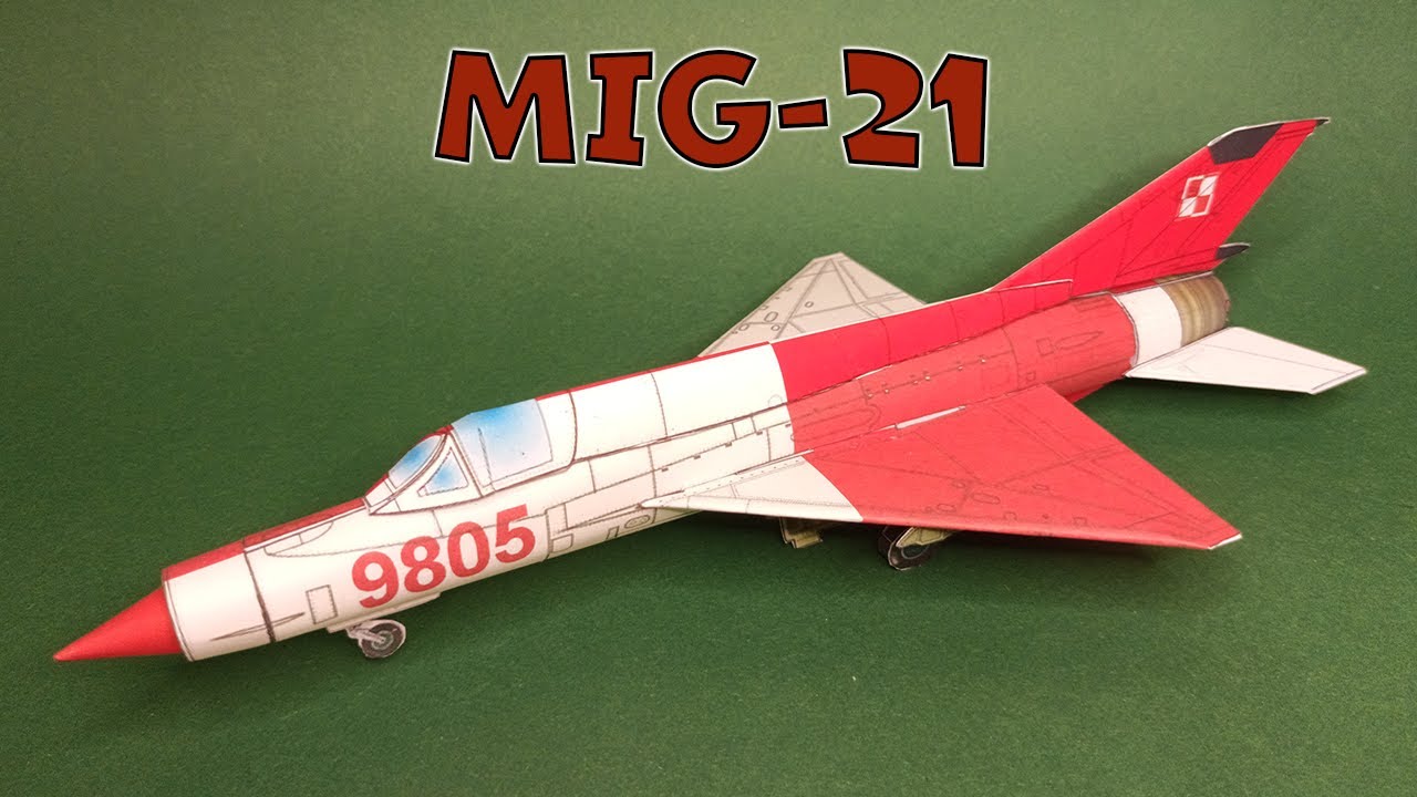 MiG-21 Fighter Aircraft Paper Model | How to Make Paper Airplane Model ...