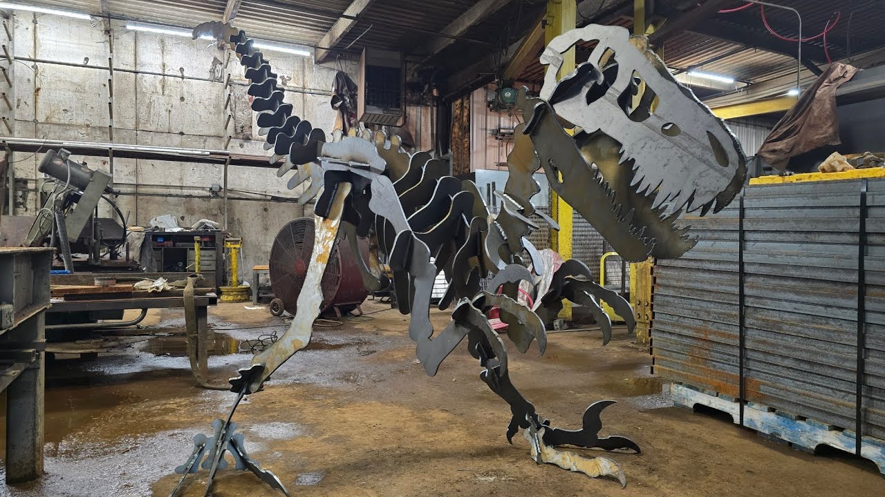 Building A Full Size Metal Dinosaur! - YouTube