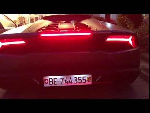 LOUD LAMBORGHINI HURACAN SPYDER START UP SOUND