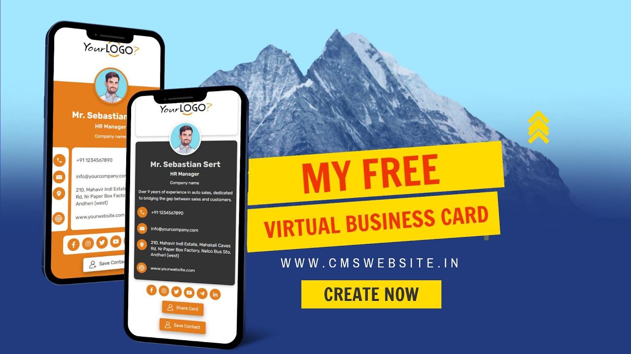Create a FREE Digital Business Card | Virtual Card | How to Create a ...