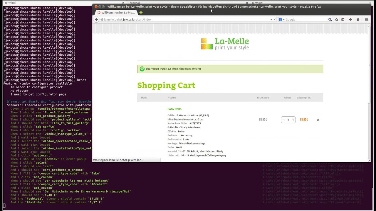 Testing of ordering process with Behat - YouTube
