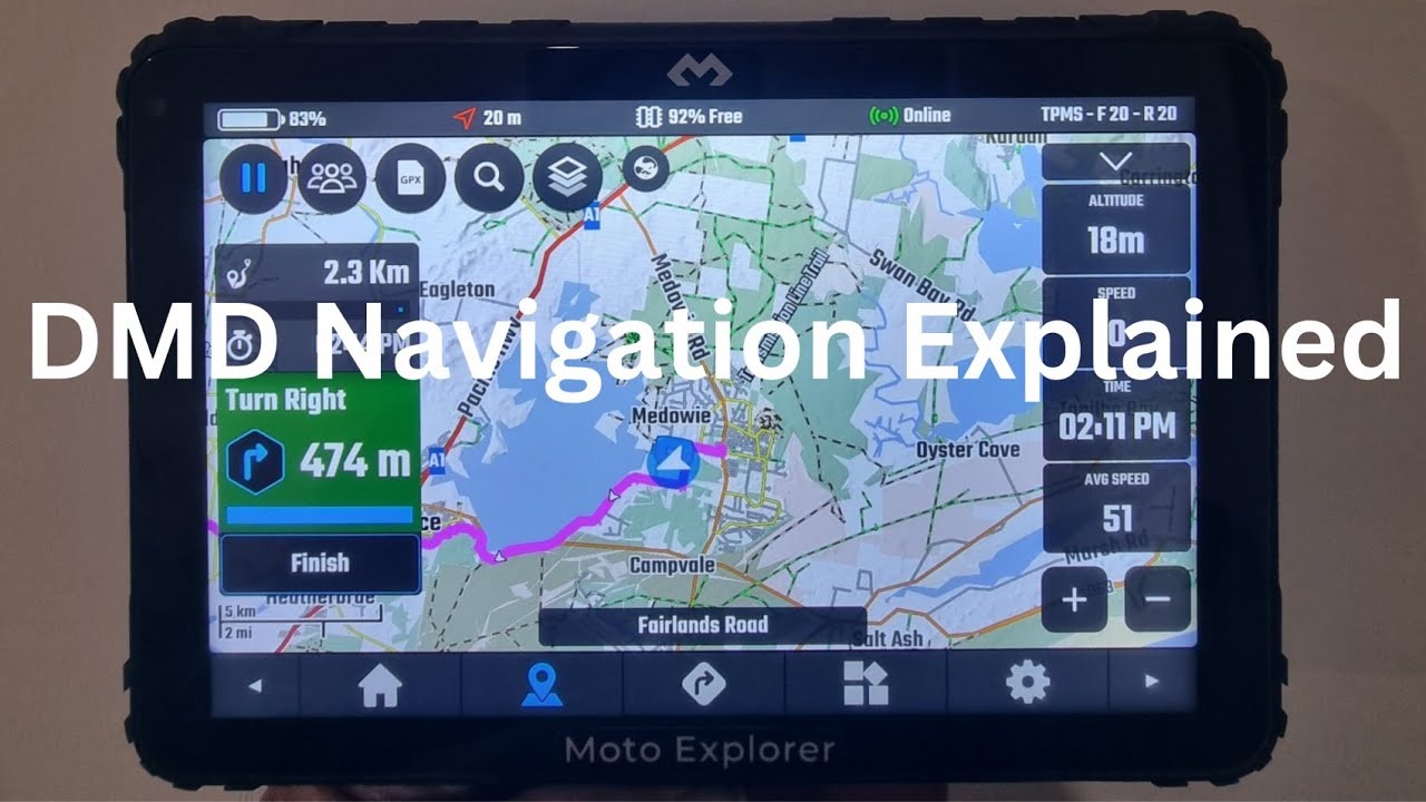 DMD Navigation Devices explained with Moto Explorer - YouTube