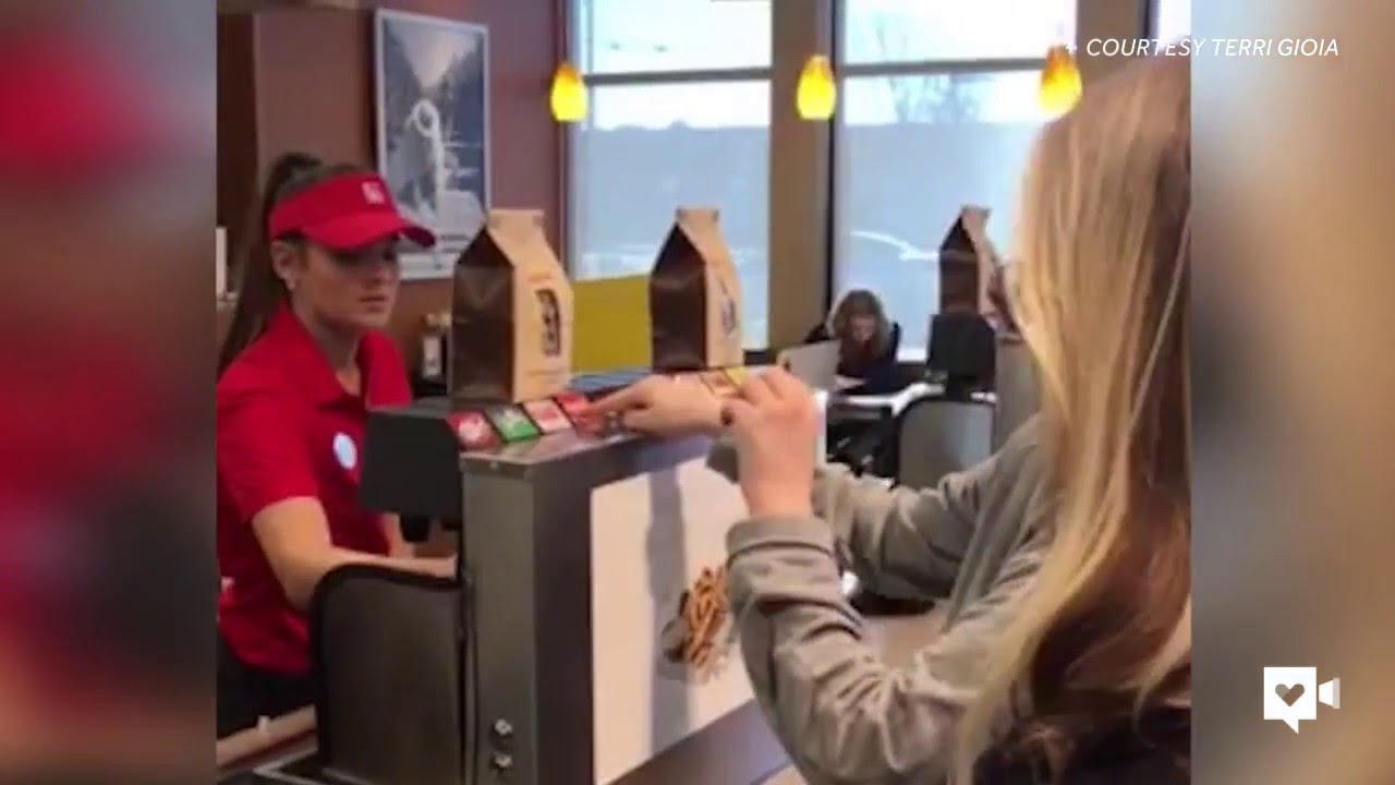 Chick-fil-A cashier, deaf customer share special moment - YouTube