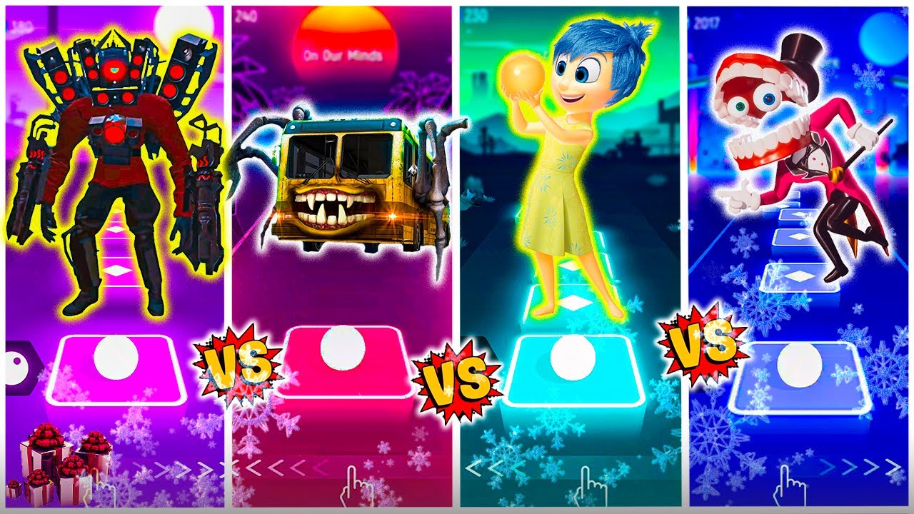 Speaker Man🆚Bus Eater🆚Inside Out 2 Joy🆚Caine Digital Circus /Tiles Hop ...
