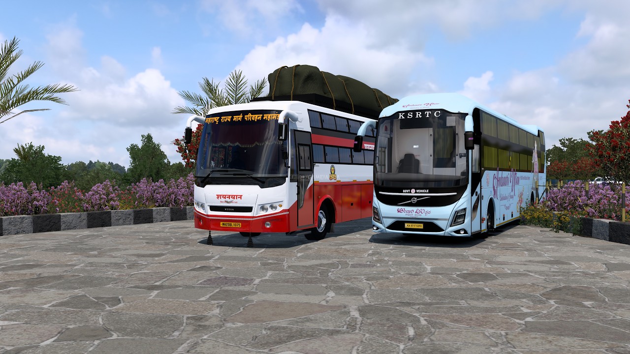 🚌 Tata MSRTC Veera V5 Bus Non Sleeper Bus Indian Road | Indian Bus Mod ...