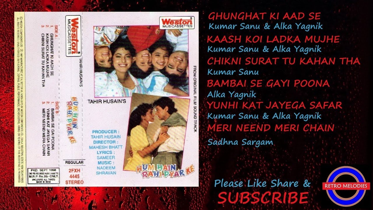 HUM HAIN RAHI PYAR KE 1993 ALL SONGS (RECORDED FROM CASSETTE) - YouTube