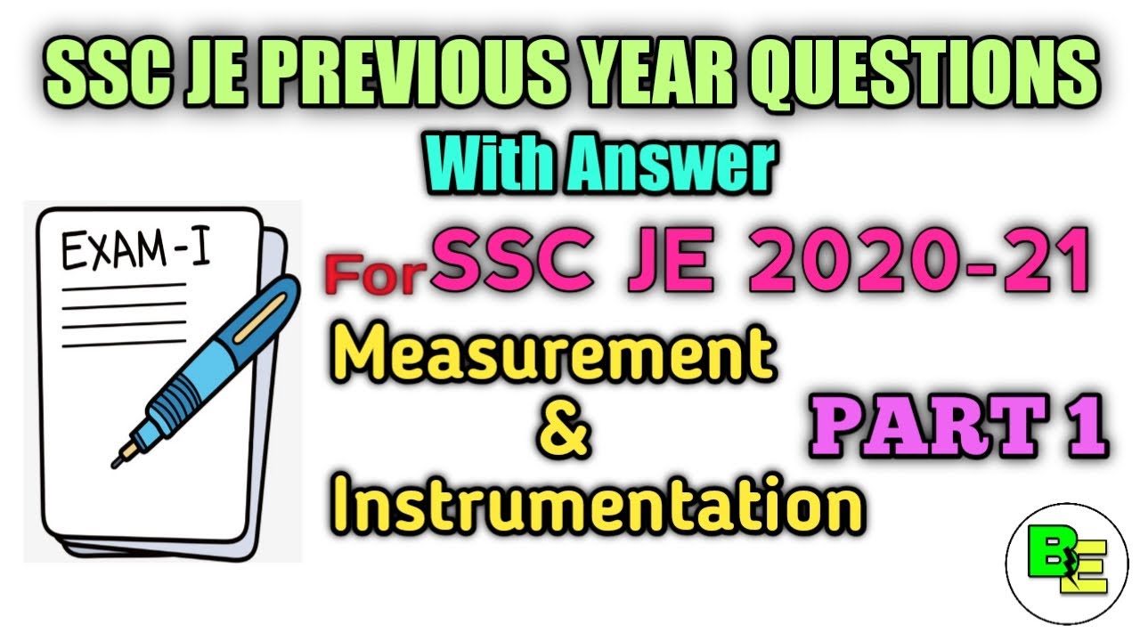 SSC JE Previous year question of measurement and instrumentation - YouTube
