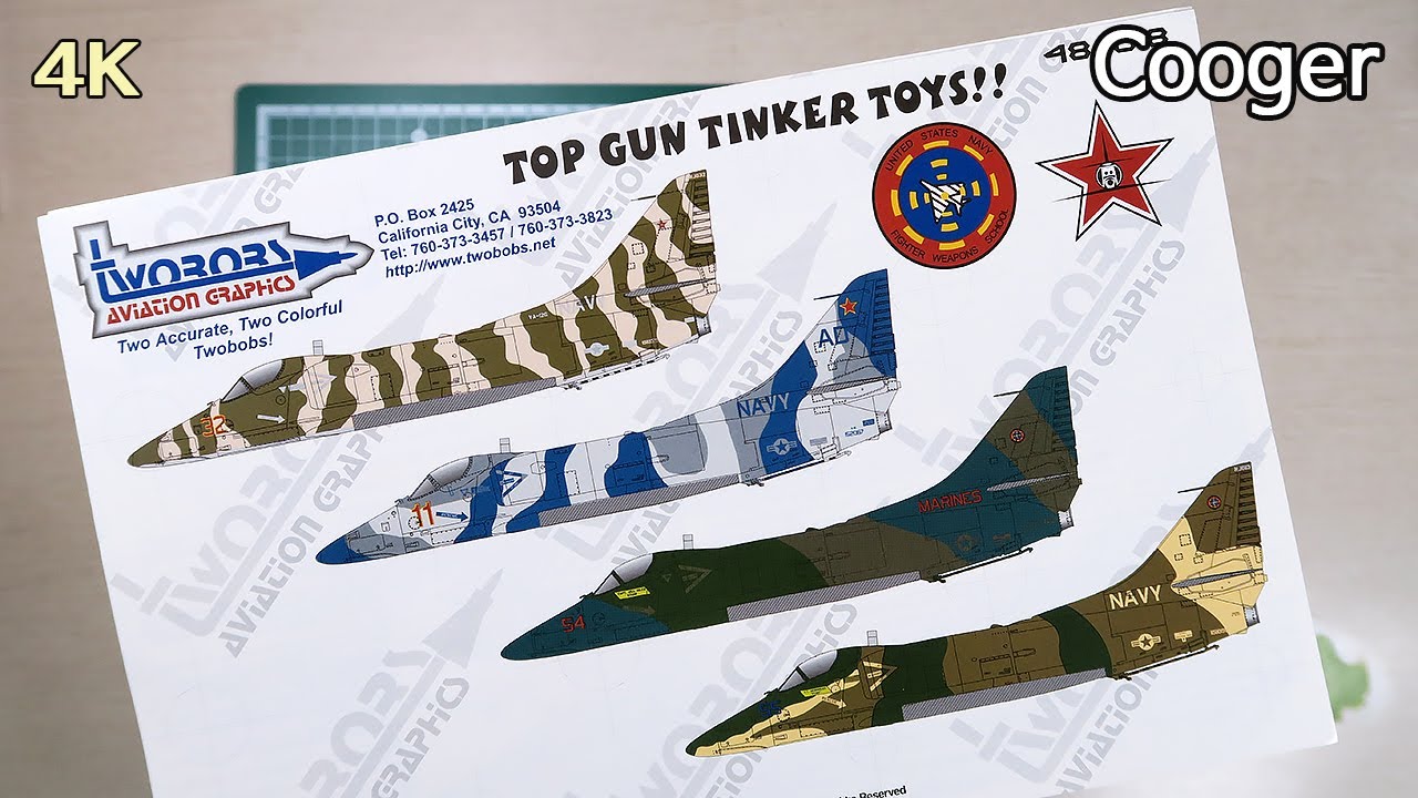 A-4E Top Gun Tinker Toys 1/48 Twobobs (투밥스 데칼 탑건 교관기 Skyhawk Aggressor ...