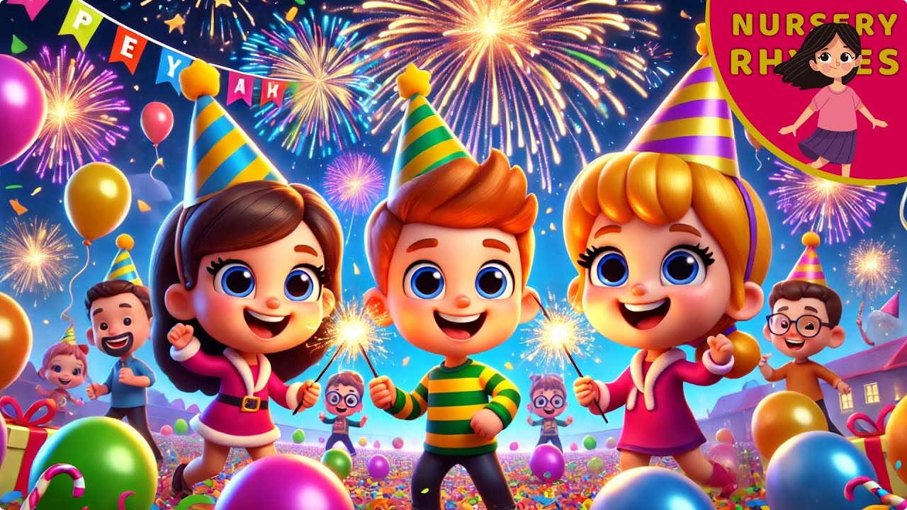 Fireworks & Fun: A Happy New Year Rhyme for Kids 2025! | Nursery Rhyme ...