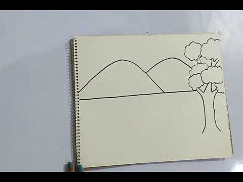 Drawing class 5th landscape - YouTube