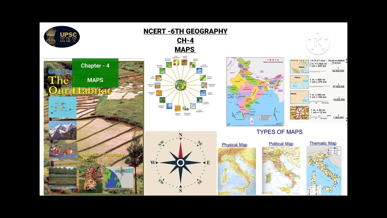 NCERT -6TH GEOGRAPHY CH-4th,MAPS |type of Maps| conventional symbols of ...