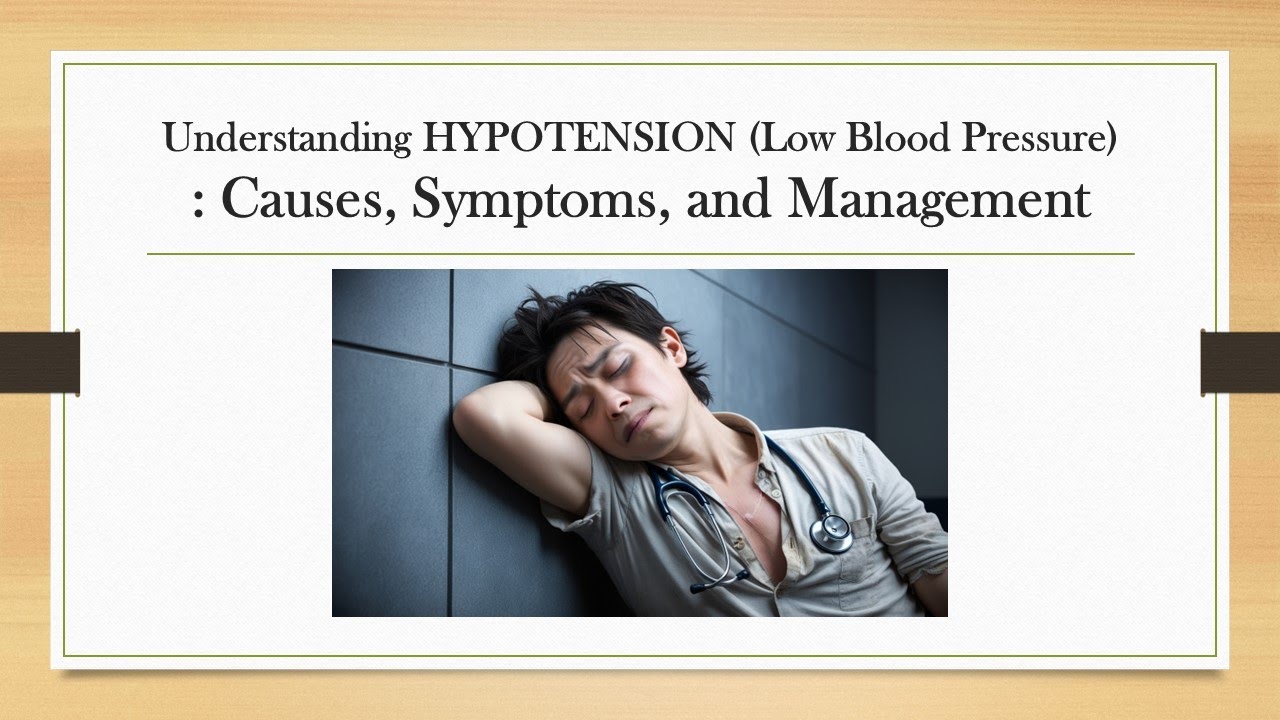 Understanding HYPOTENSION (Low Blood Pressure) - YouTube