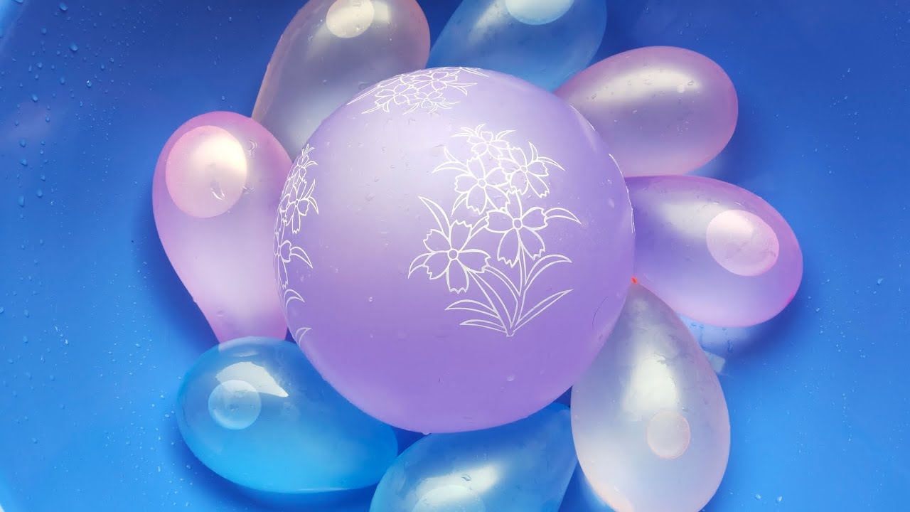 SATISFYING BEAUTIFUL MINI WATER BALLOONS POPPING VIDEO FUN #balloon ...