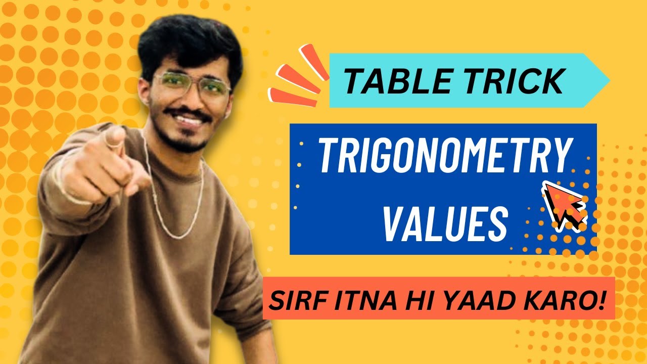 TRIGONOMETRY VALUES || NO NEED TO REMEMBER TRIGO TABLE || VALUES - YouTube