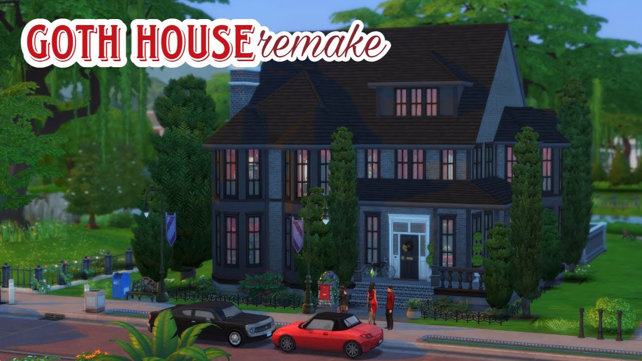 Goth's house remake - Sims 4 Speed Build - YouTube