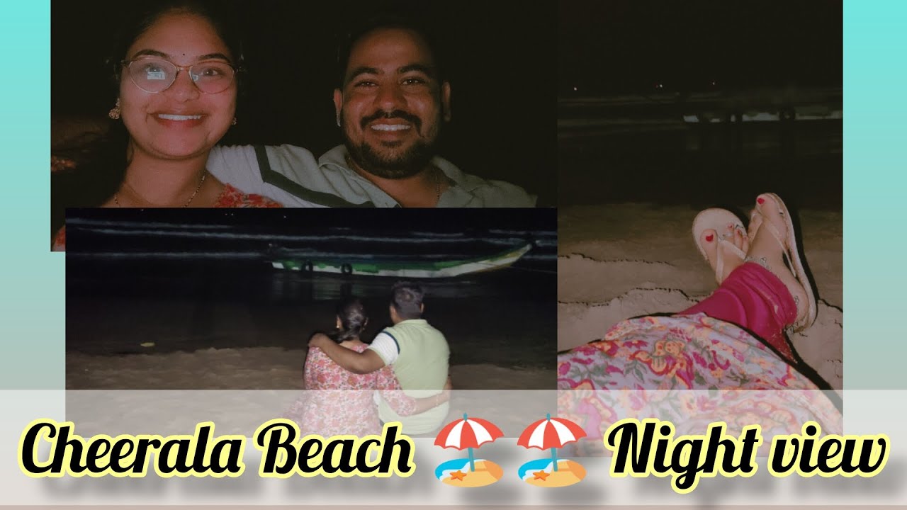 Finally cheerala Beach 🏖️⛱️ Night view & Night Breeze #cheerala #beach ...